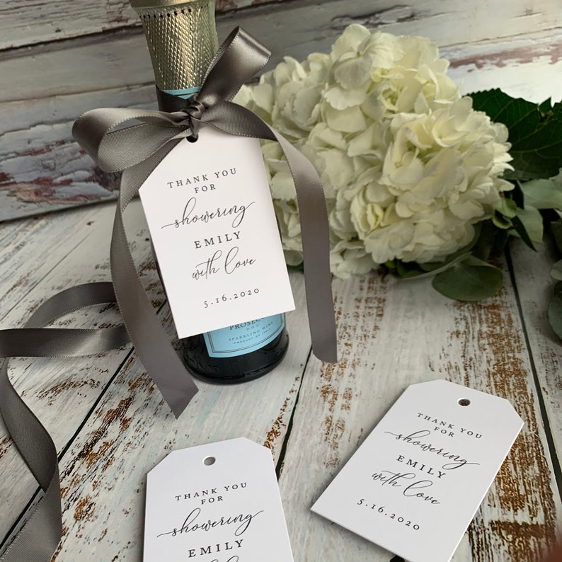 Customizable Shower Gift Tags: Bridal & Baby Shower Favors, Set of 24 ...