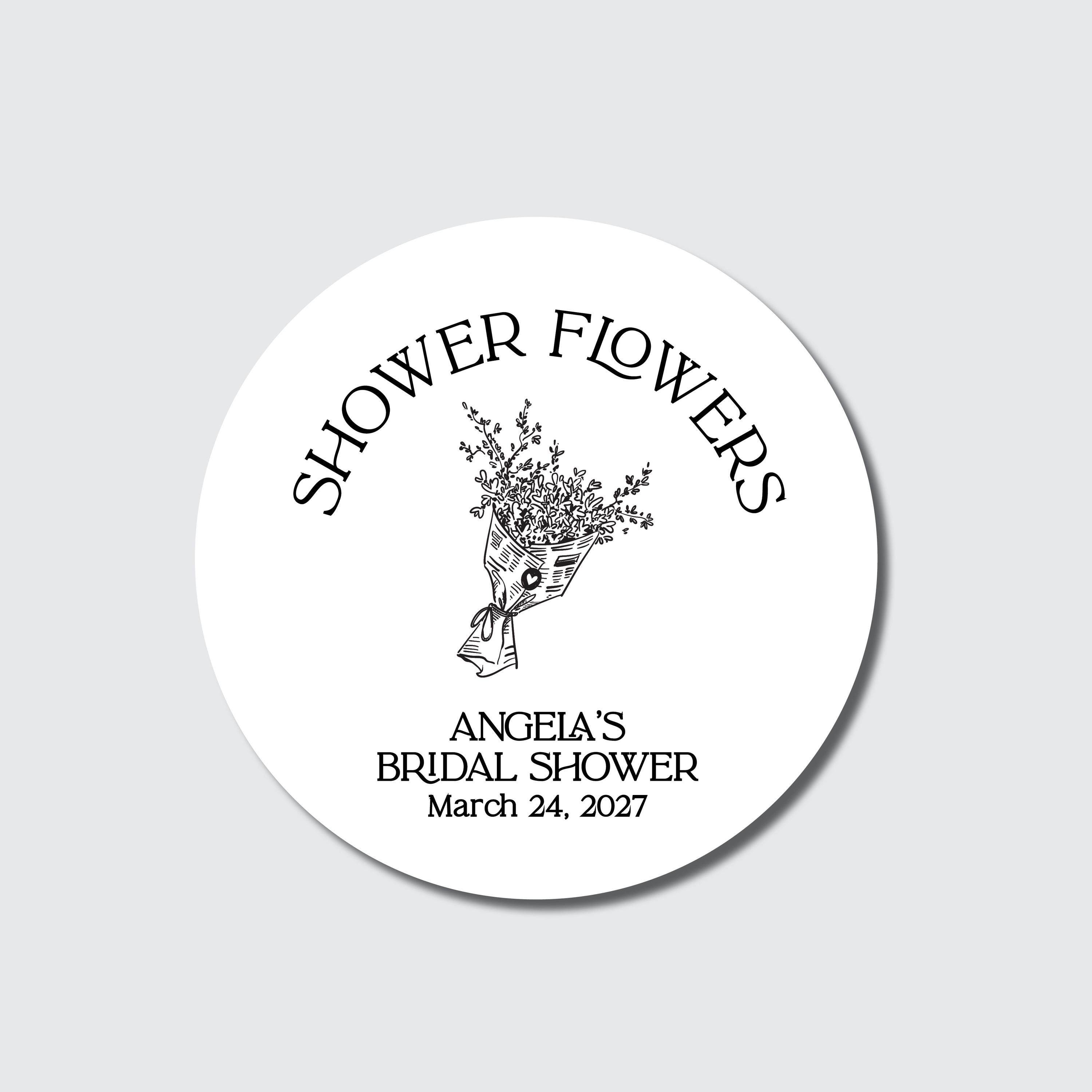 Flower Bouquet Bar Stickers: Bridal & Baby Shower Favors (set of 12) - Etsy