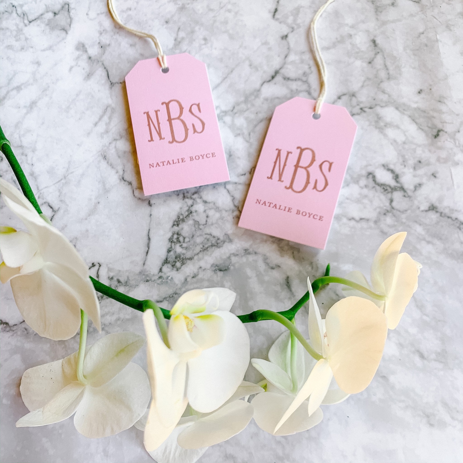 PRINTED Monogram Gift Tag Simple Monogram Tags Monogrammed - Etsy