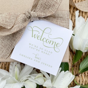 PRINTED Welcome Gift Tags, Square Gift Tags, Large Gift Tags, Welcome ...