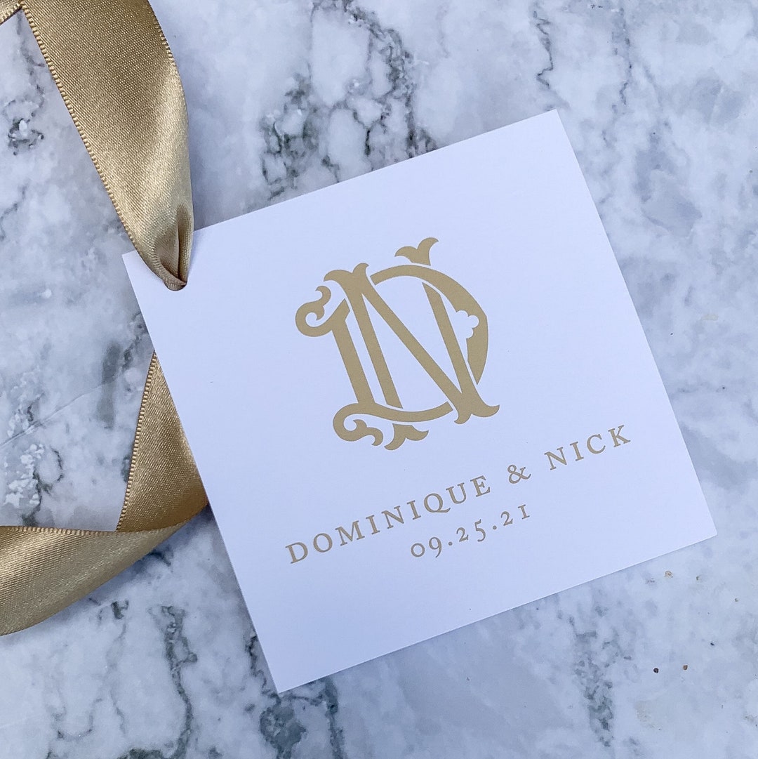 PRINTED Monogram Gift Tags, Monogrammed Gift Tags, Monogram Tags ...