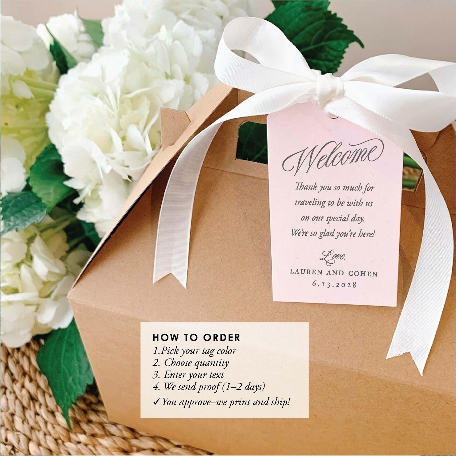 Personalized Wedding Welcome Bag Tags, Destination Wedding Welcome Tags ...