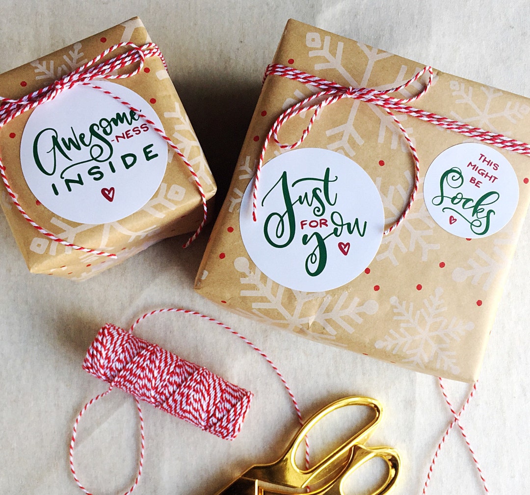 Funny Christmas Stickers, Christmas Gift Stickers, Holiday Gift ...