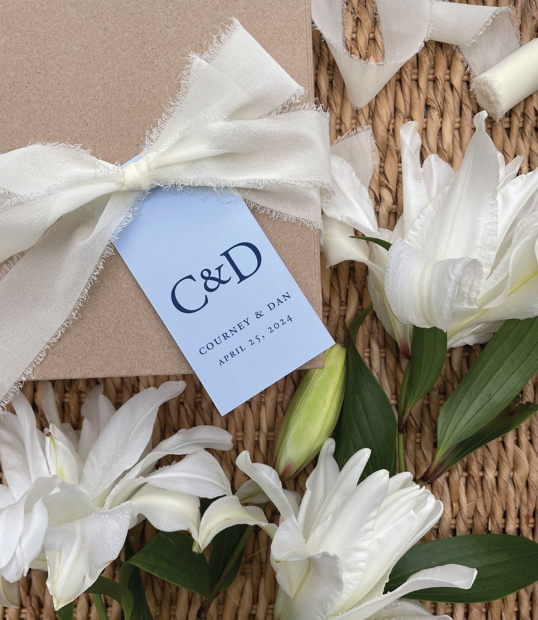 Simple Wedding Monogram Tags, Modern Gift Tags Modern Wedding Tags ...