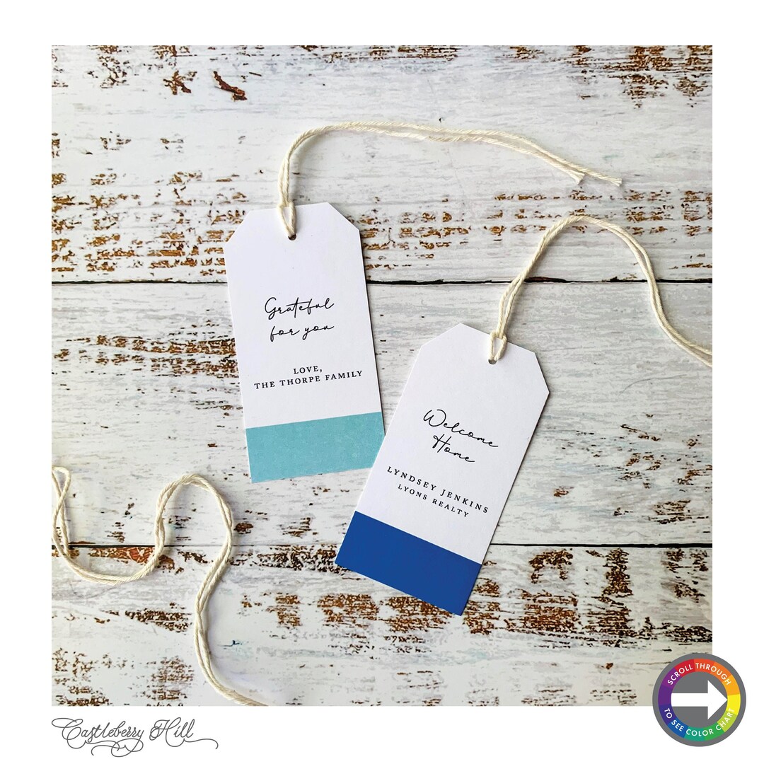 PRINTED Welcome Home Tags, Thank You Tags, Realtor Gift Tag ...