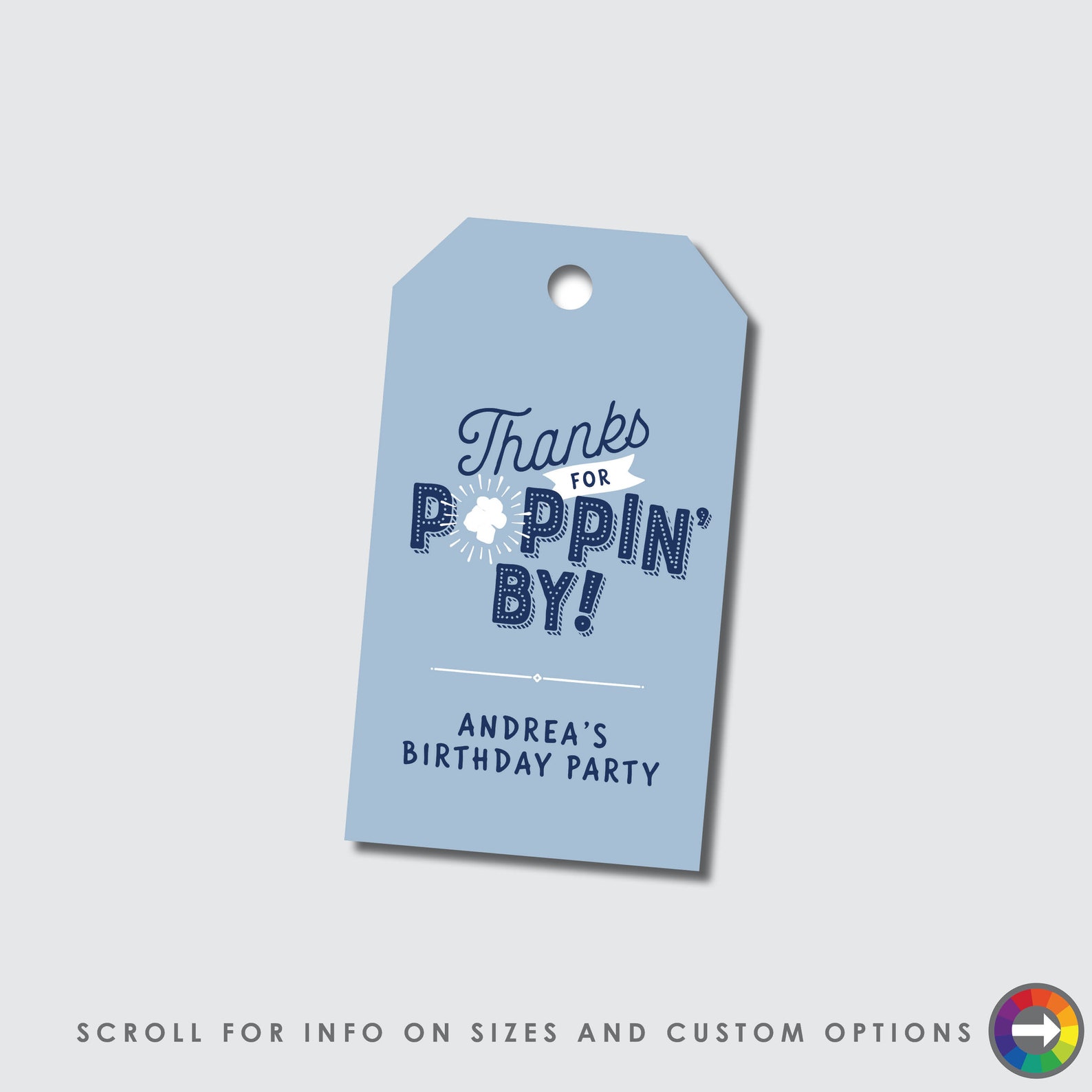 Thanks for Popping by Favor Tags Popping by Tags Popcorn - Etsy