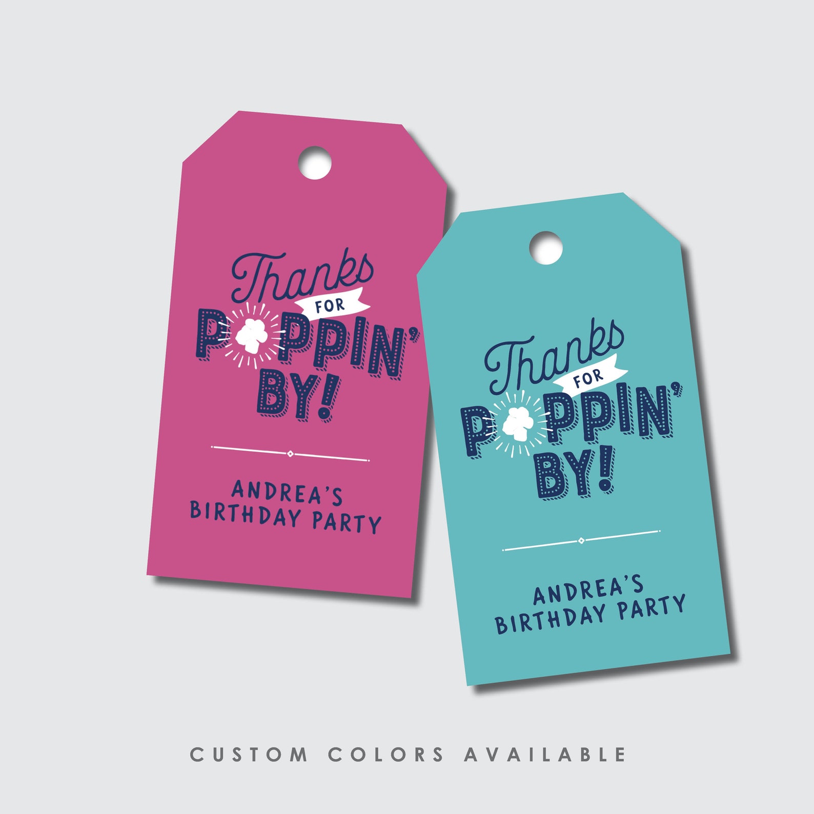 Thanks for Popping by Favor Tags Popping by Tags Popcorn - Etsy