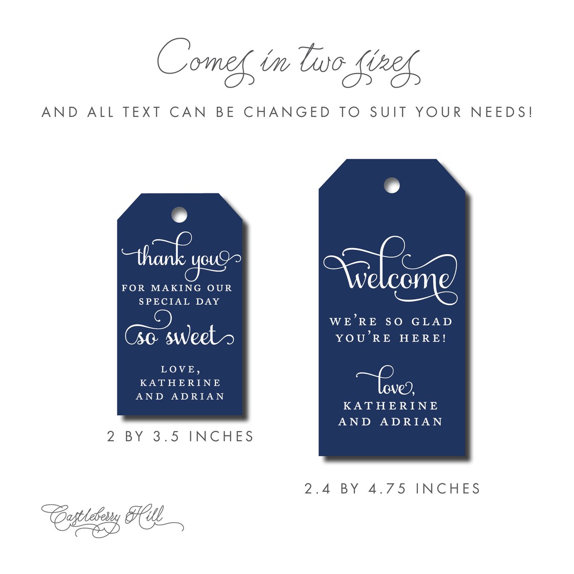 PRINTED Gift Tags Wedding Gift Tags Custom Text Gift Tags - Etsy