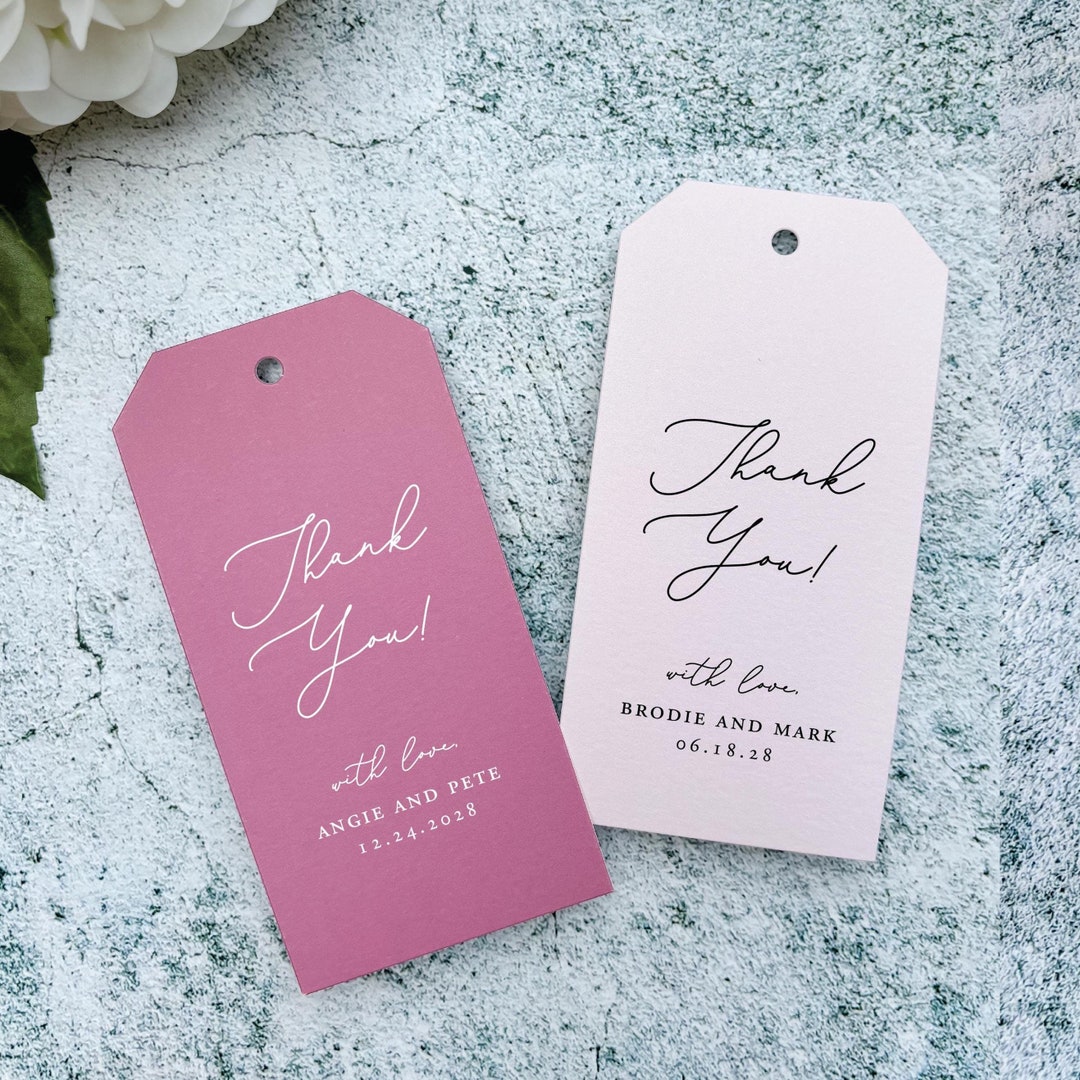 Custom Wedding Favor Tags: Personalized Thank You Gift Tags - Etsy