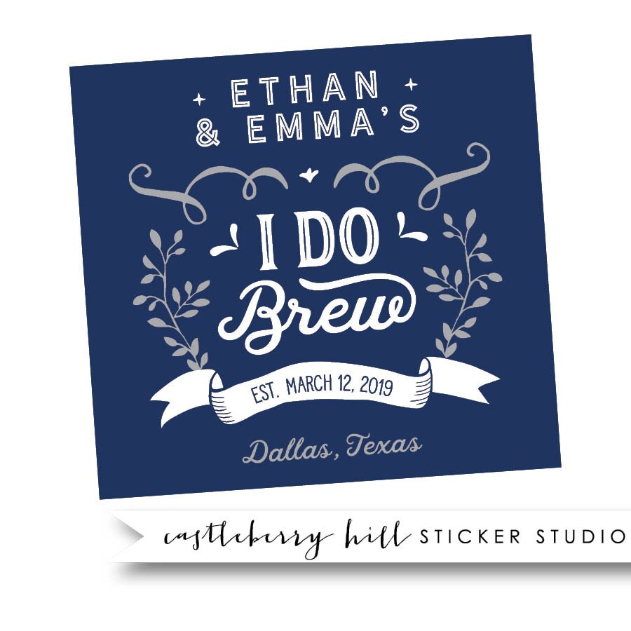 I Do Brew Beer Labels Wedding Beer Favors Custom Beer | Etsy