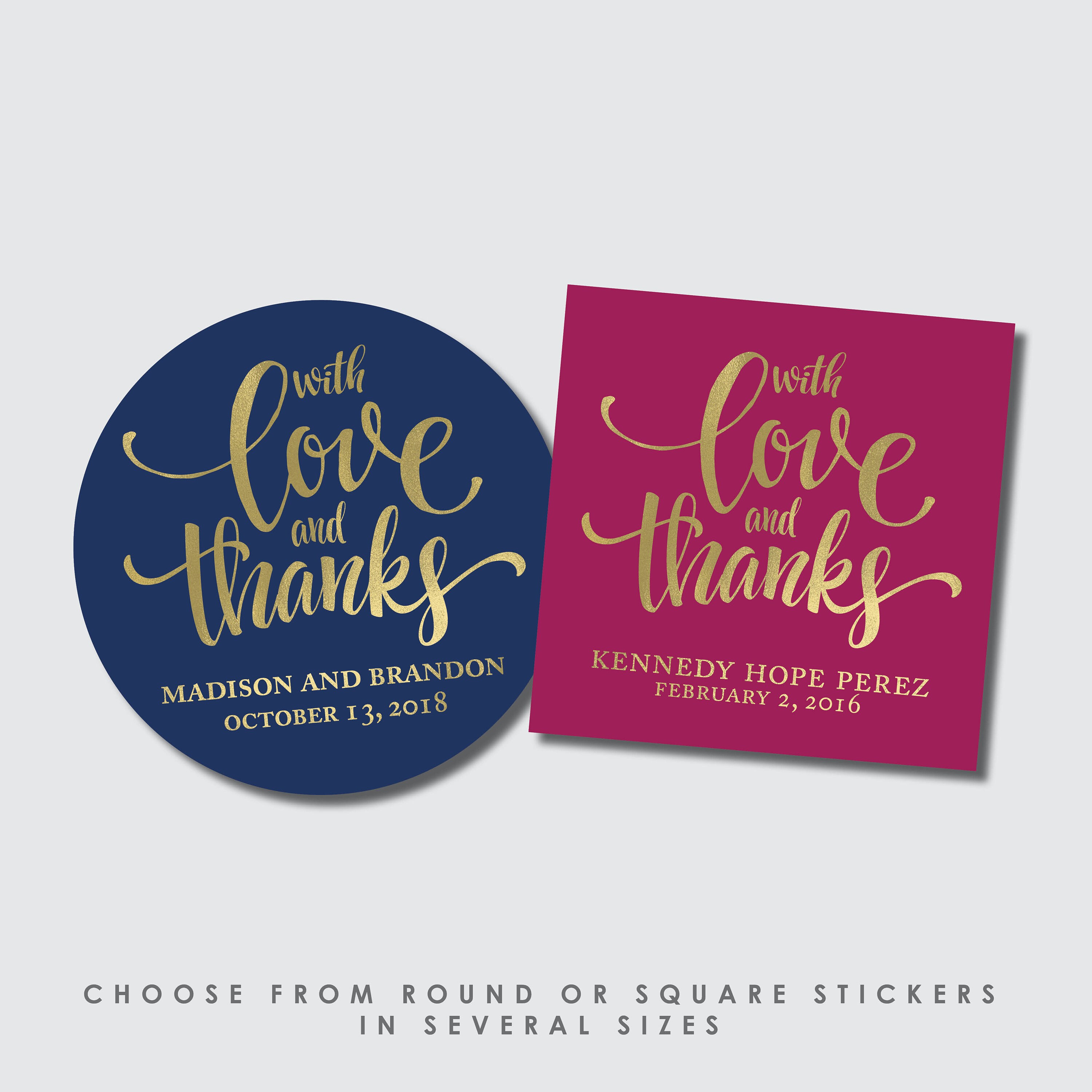 Wedding Stickers Thank You Stickers Custom Thank You - Etsy