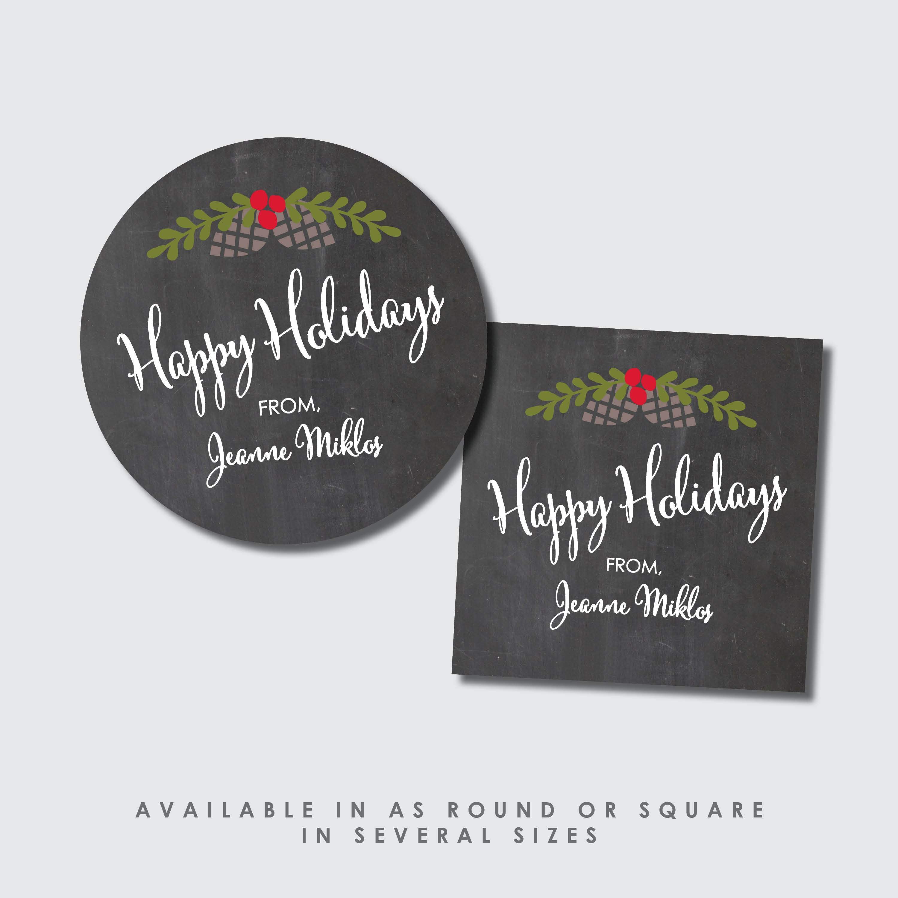 Holiday Stickers, Holiday Gift Tags, Holiday Labels, Holiday Gift ...