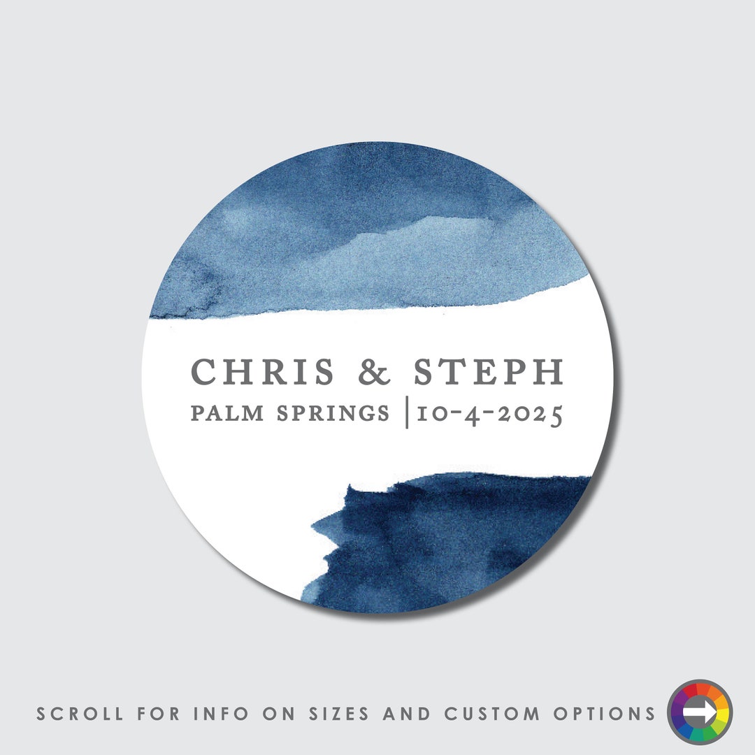 Watercolor Custom Stickers, Personalized Sticker, Customized Stickers ...
