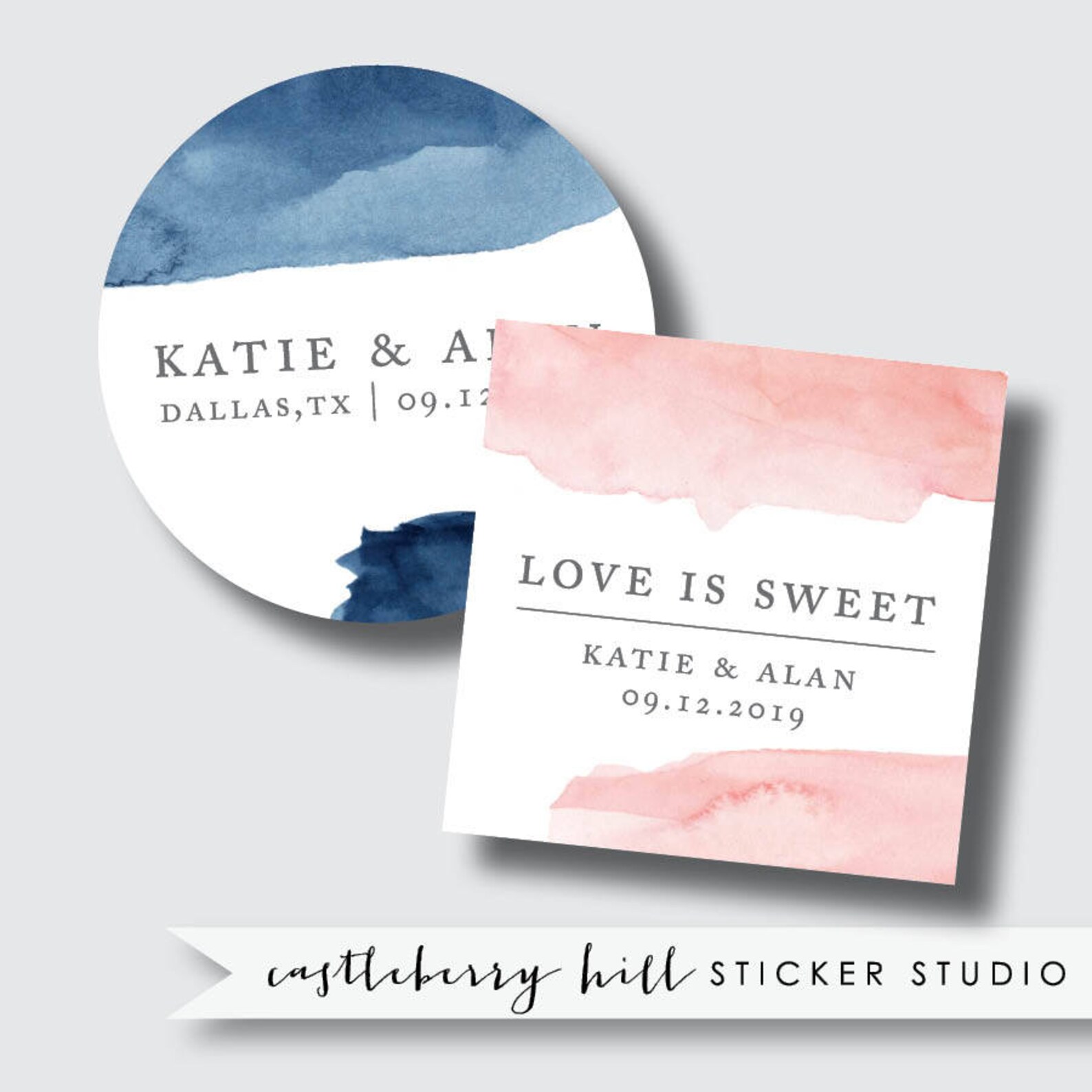 Watercolor Custom Stickers Personalized Sticker Customized - Etsy