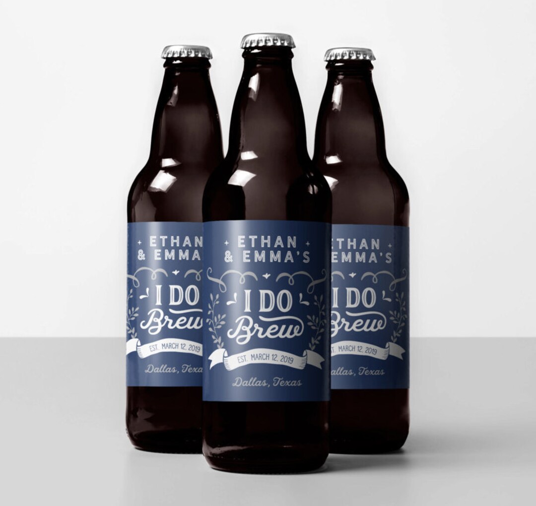 I Do Brew, Beer Labels, Wedding Beer Favors, Custom Beer Labels, Beer ...