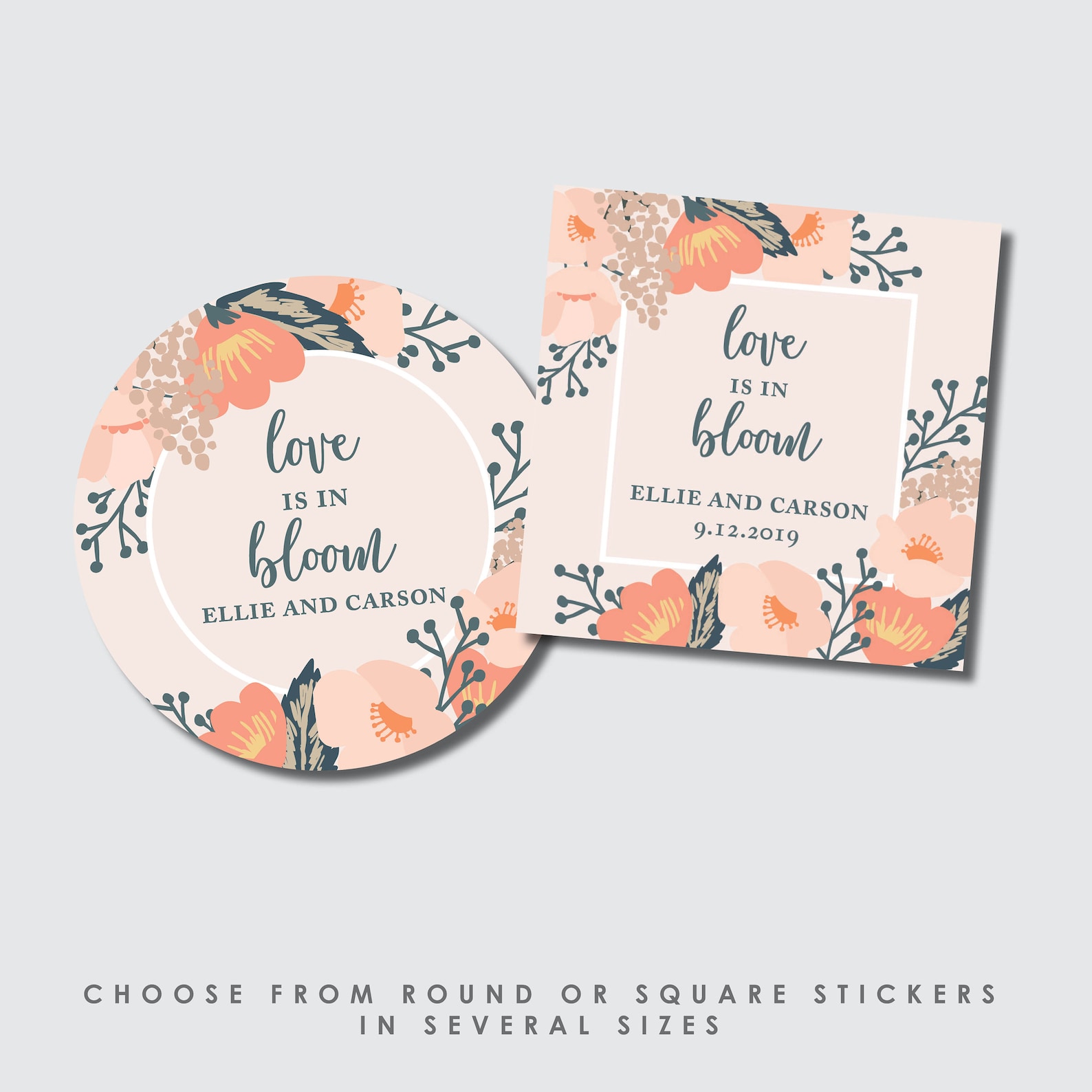 Blush Wedding Stickers Blush Labels Blush Favor Labels - Etsy