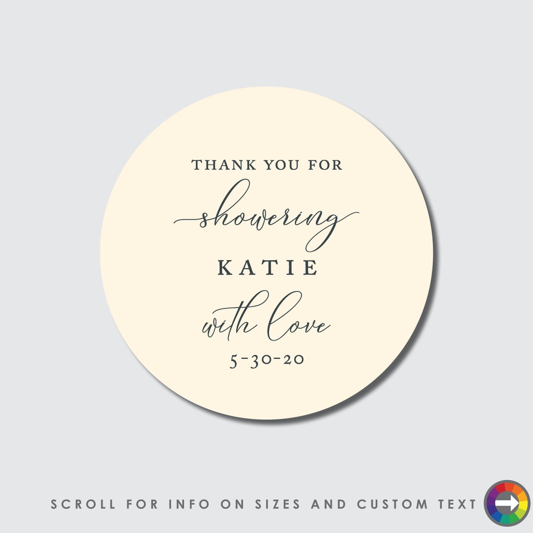 Shower Stickers Customizable, Bridal Shower Labels, Baby Shower ...