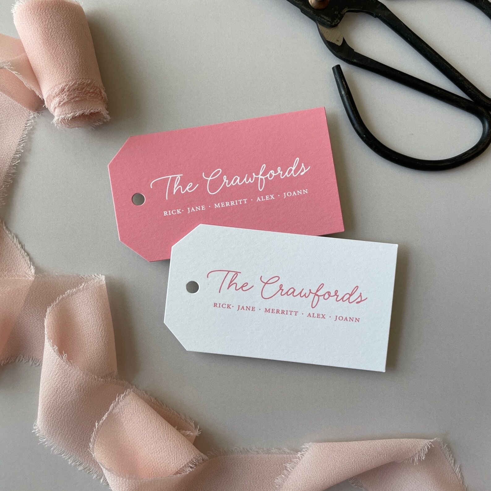 Personalized Family Name Gift Tags: Custom to From Tags, Set of 24 - Etsy