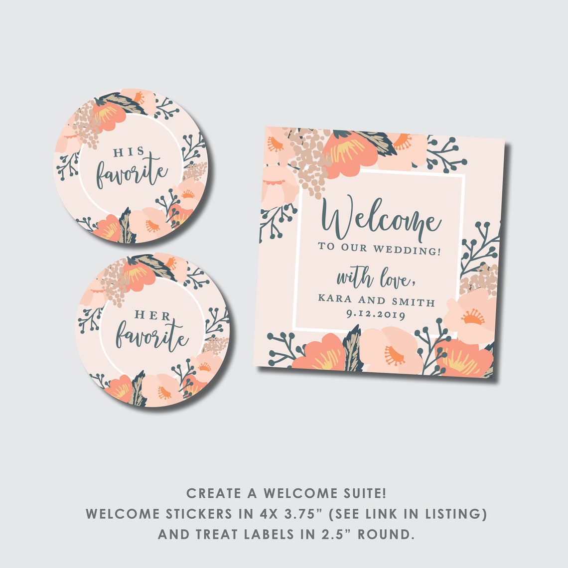 Blush Wedding Stickers Blush Labels Blush Favor Labels - Etsy