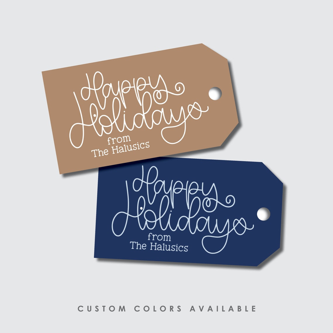 Happy Holidays Gift Tags, Corporate Client Gift, Set of 12 - Etsy