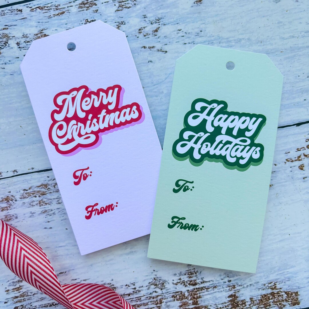 Write-in Holiday Gift Tags Tags, Hanukkah Tags, Christmas Tags, Happy ...