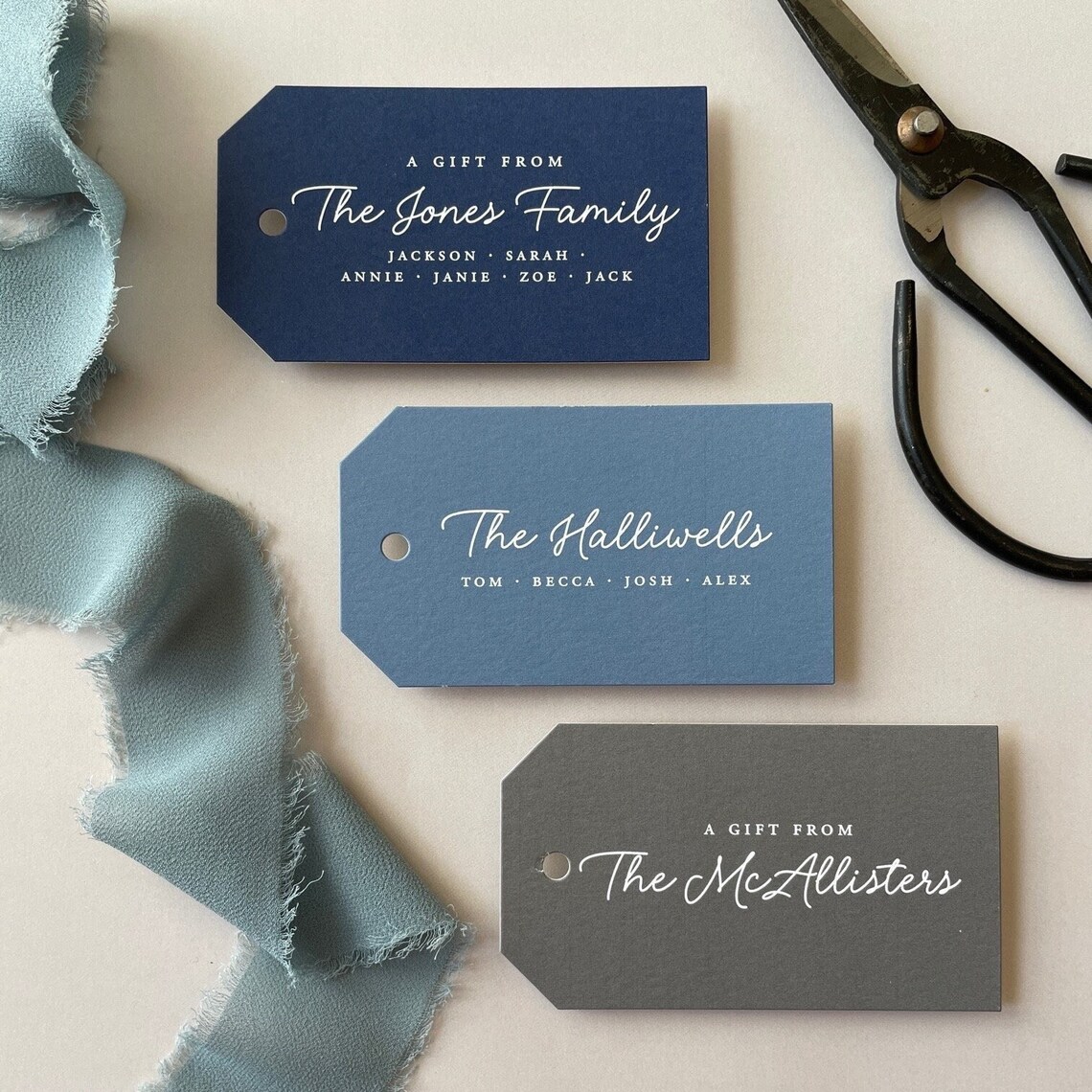 Personalized Family Name Gift Tags: Custom to From Tags, Set of 24 - Etsy