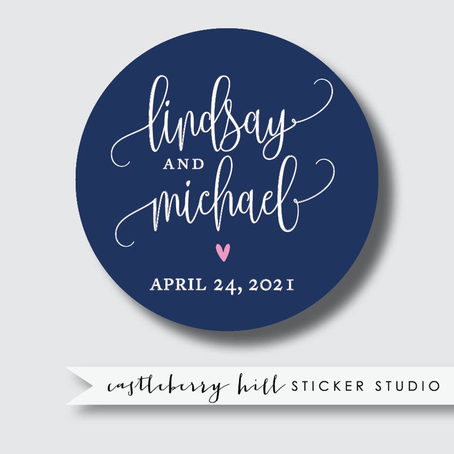 Monogrammed wedding stickers wedding labels gift tags | Etsy