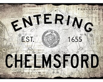 Entering Chelmsford Sign - Etsy
