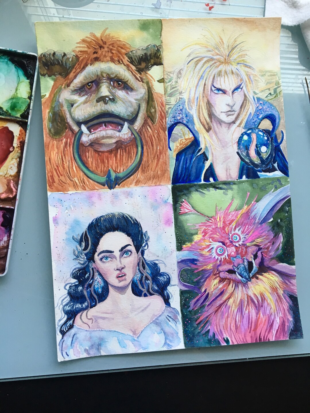Labyrinth Watercolor Fanart Portraits - Original Watercolor Paintings ...