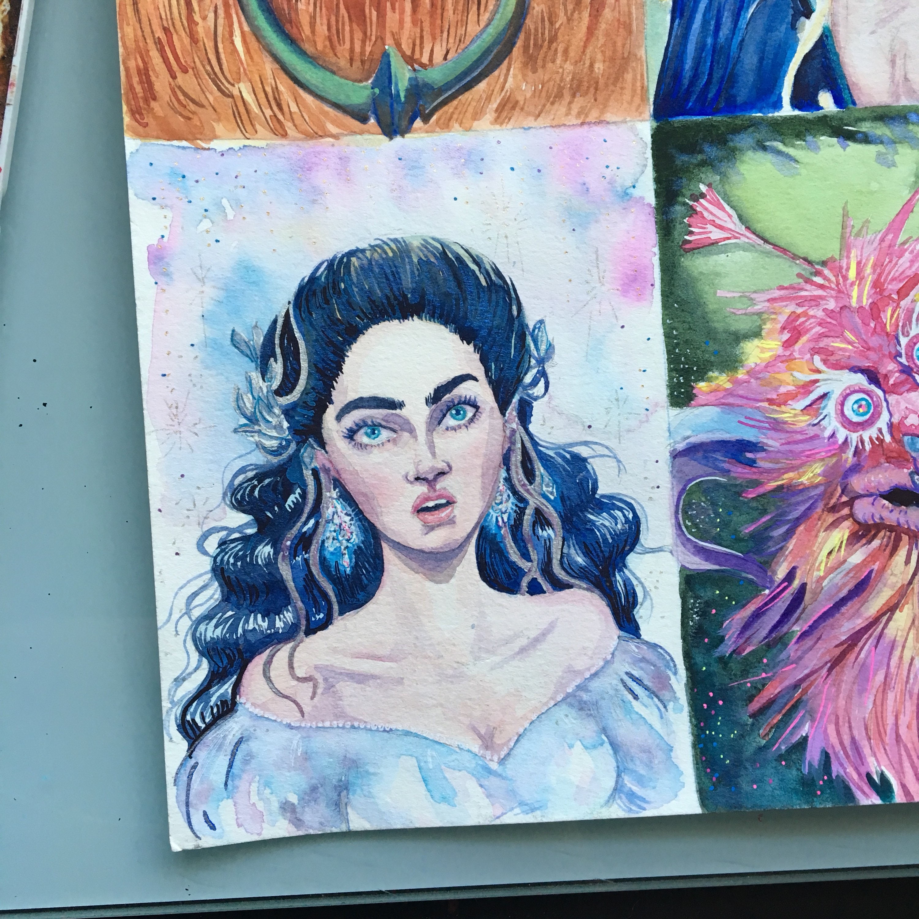 Labyrinth Watercolor Fanart Portraits Original Watercolor - Etsy
