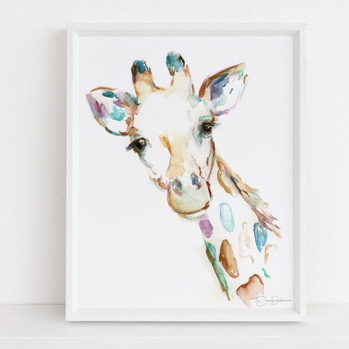Watercolor Giraffe Print joshua the Giraffe by - Etsy Canada
