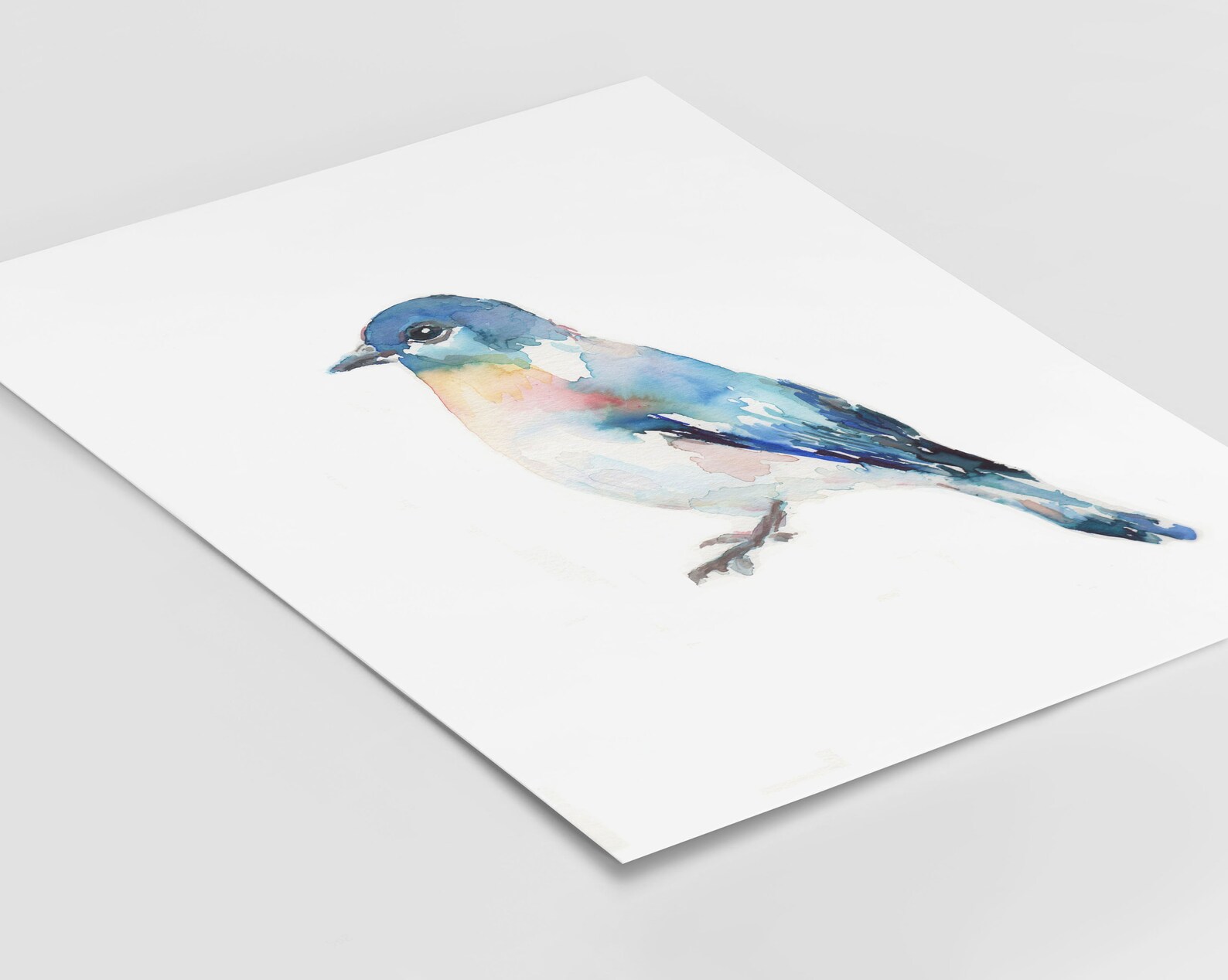 Watercolor Bluebird Print | "bluebird of Happiness" by Jessica Buhman ...