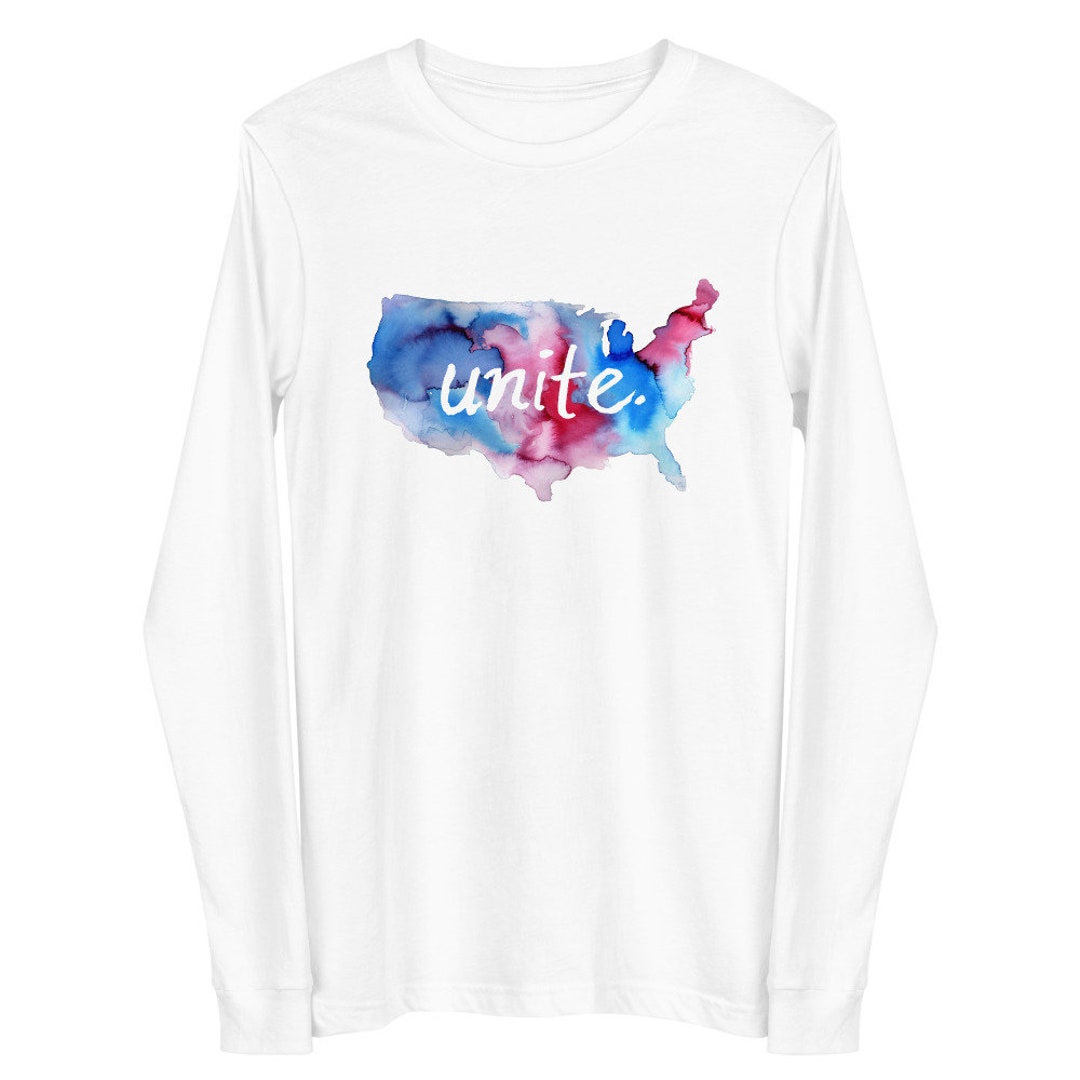 Unite Unisex Long Sleeve Tee With Artwork by Jess Buhman - Etsy