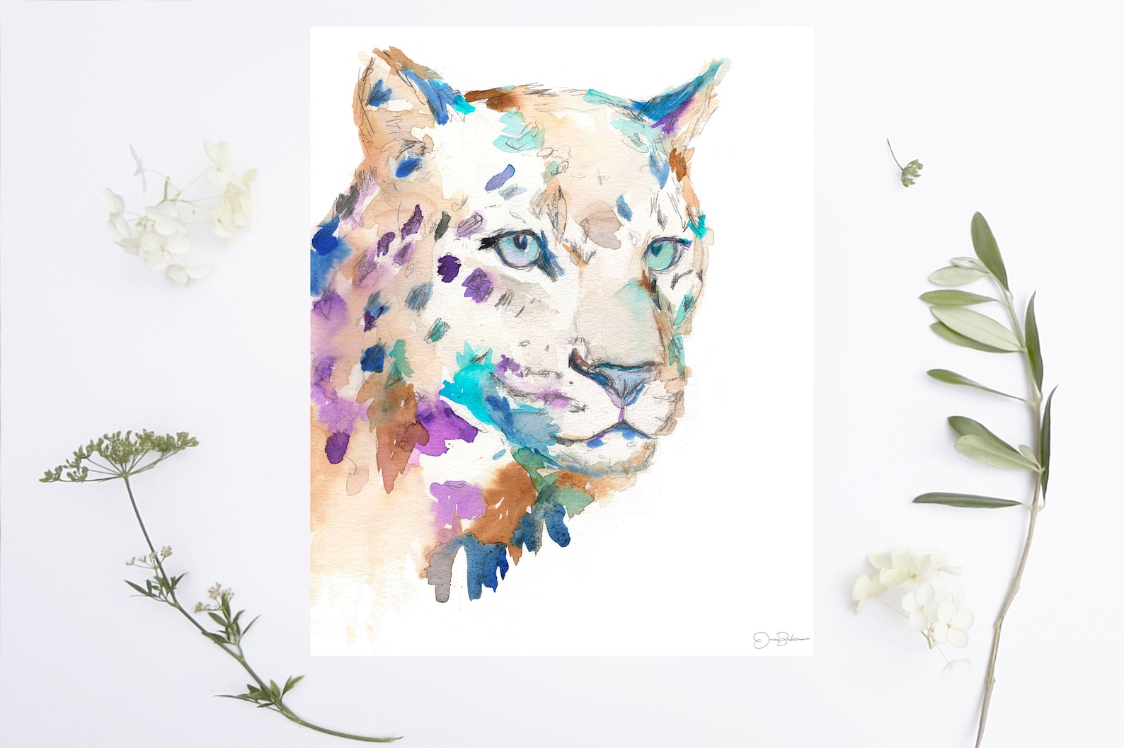Leopard Watercolor Print leopard by Jess Buhman | Etsy