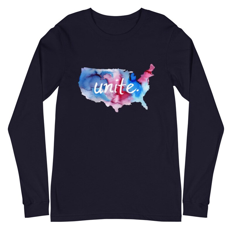 Unite Unisex Long Sleeve Tee With Artwork by Jess Buhman - Etsy
