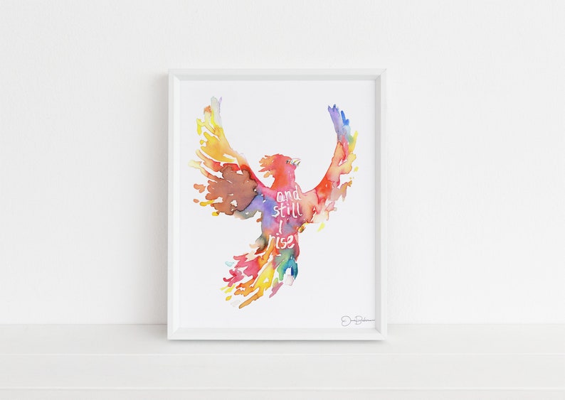 Phoenix Watercolor Painting Print and Still I | Etsy