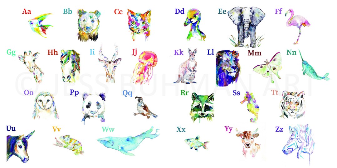 Alphabetical Animal Poster by Jess Buhman, Classroom Animal Alphabet ...