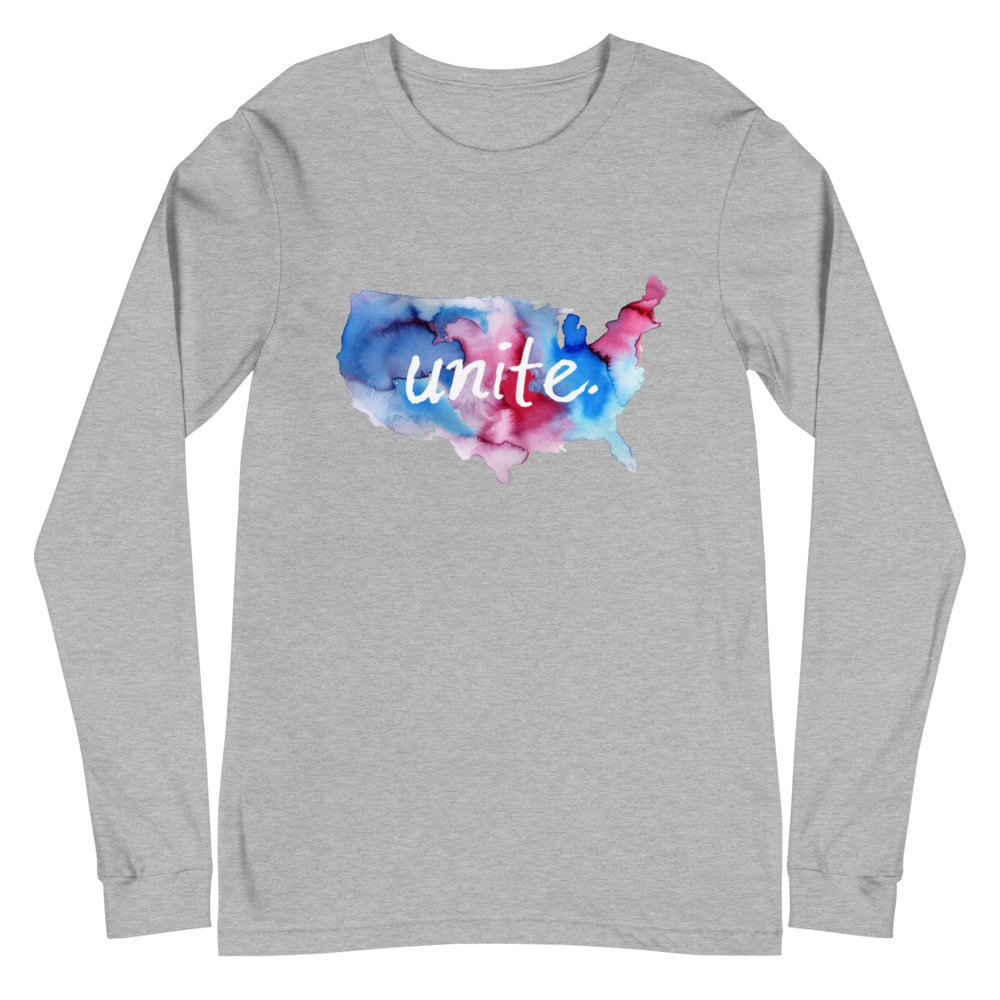 Unite Unisex Long Sleeve Tee with artwork by Jess Buhman | Etsy