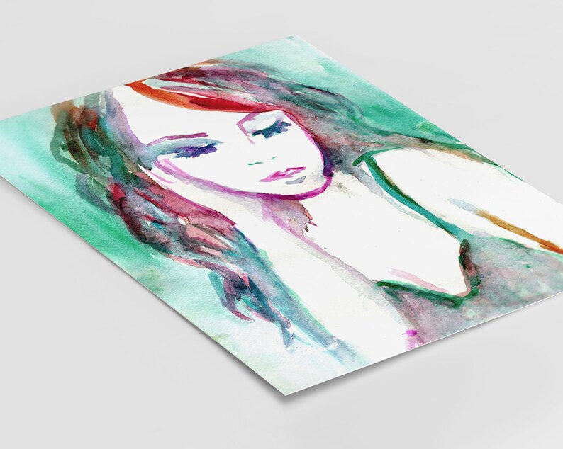 Watercolor Woman Print | "natalie" by Jess Buhman, Multiple Sizes ...