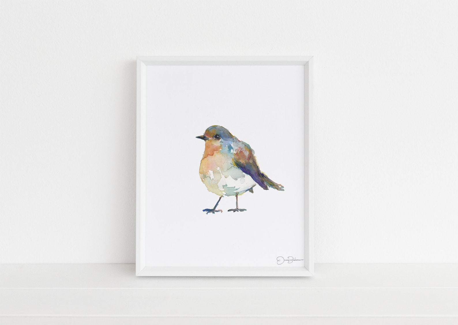 English Robin Watercolor Print | "english Robin" by Jessica Buhman ...