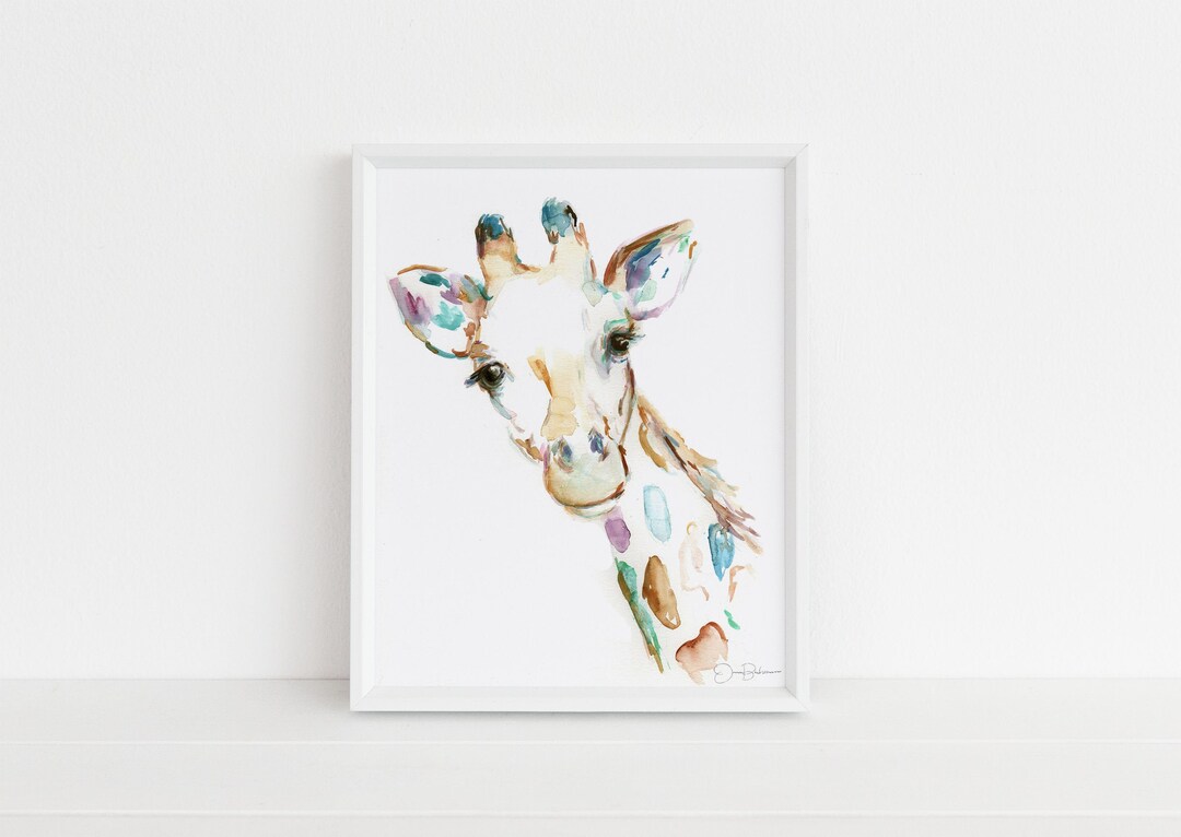 Watercolor Giraffe Print | "joshua the Giraffe" by Jess Buhman ...