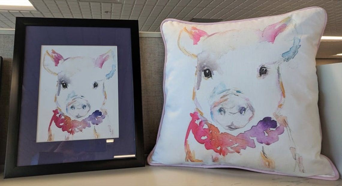 Pig Print Digital Download petunia the Pig by - Etsy