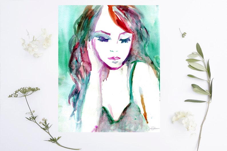 Watercolor Woman Print | "natalie" by Jess Buhman, Multiple Sizes ...