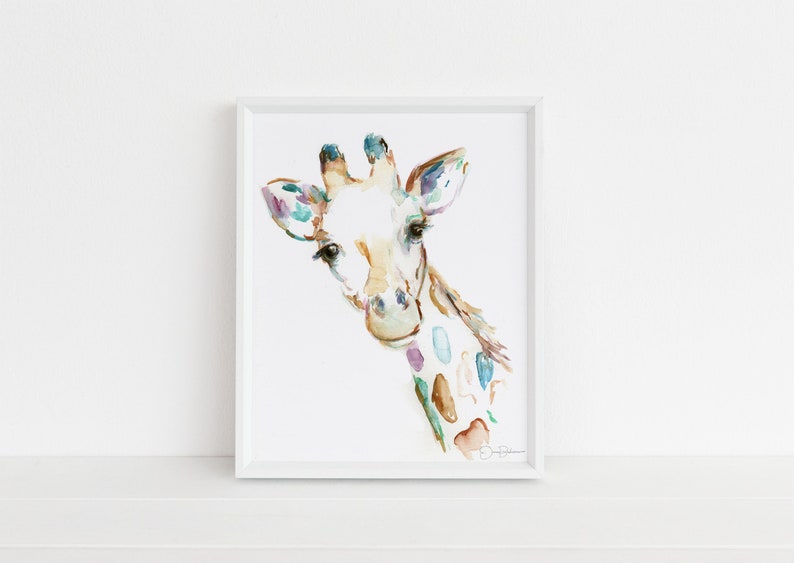 Watercolor Giraffe Print Instant Download joshua the - Etsy
