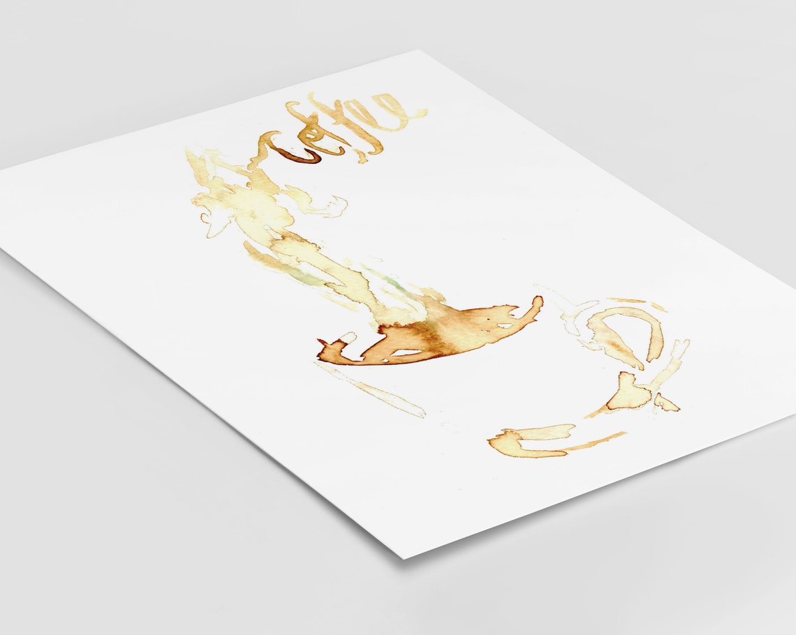 Coffee Watercolor Print | "coffee" by Jess Buhman, Multiple Sizes ...