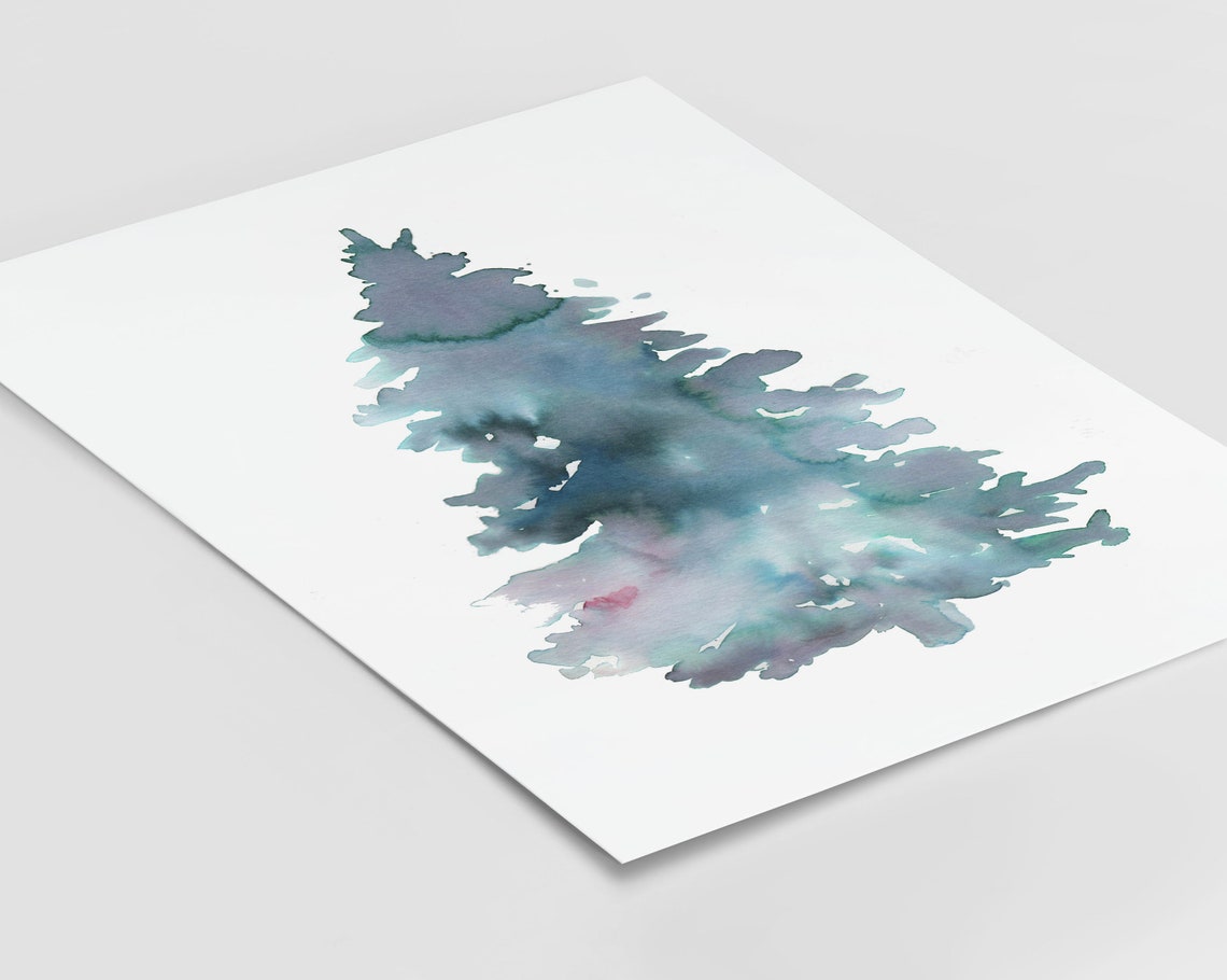 Pine Tree Watercolor Digital Download pine by - Etsy