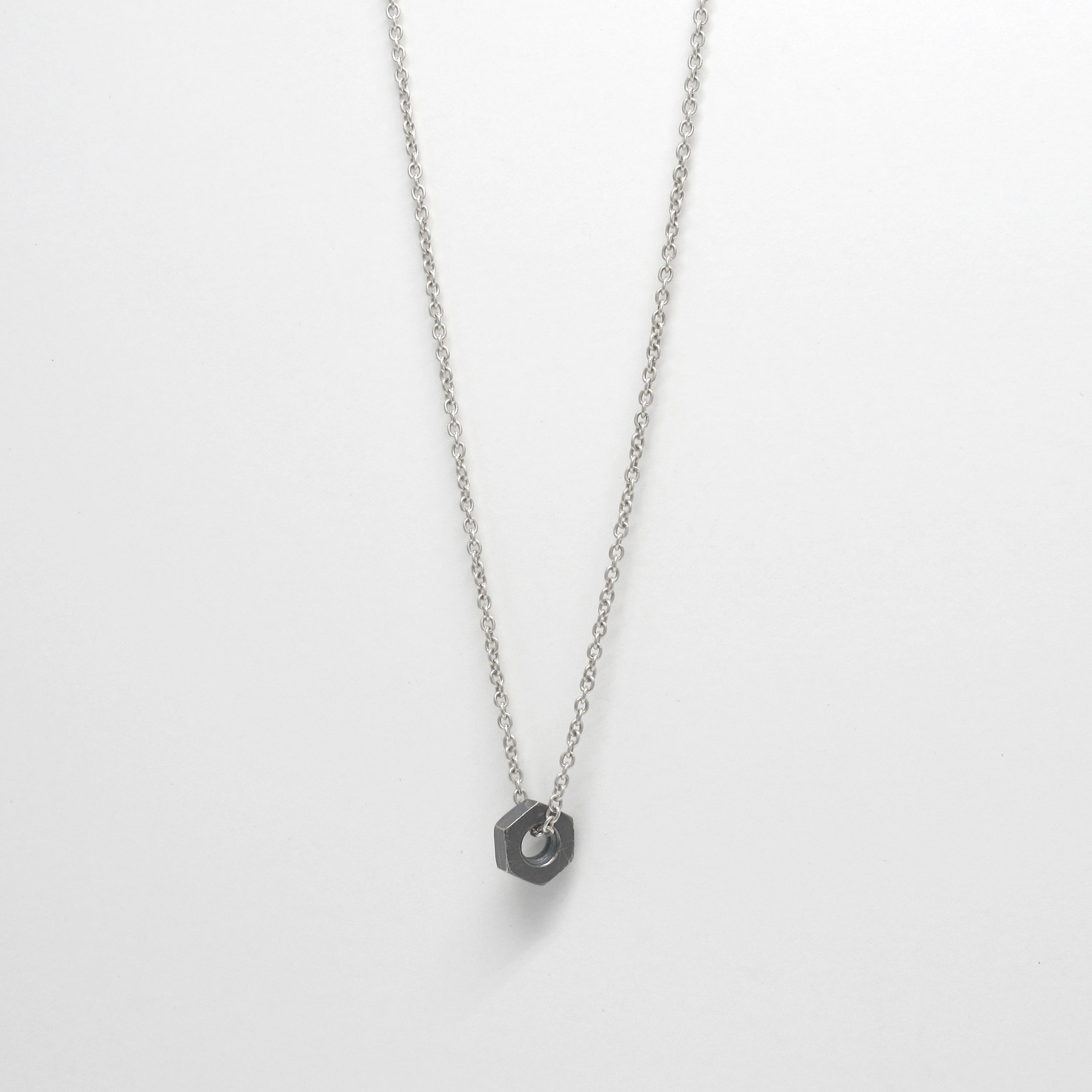 Hardware Necklace for Men and Women. Small Silver Hex Nut | Etsy