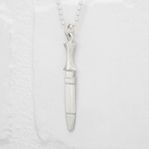 Sterling SILVER Clue DAGGER Pendant. CLUE Weapon Token | Etsy
