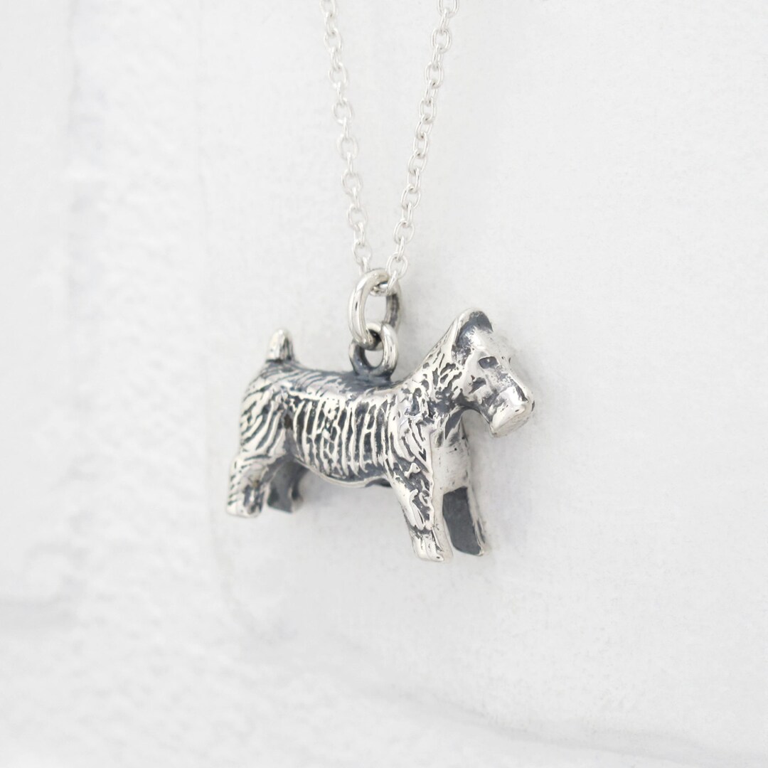 SILVER Monopoly DOG Pendant. Monopoly Terrier Dog Token Necklace ...