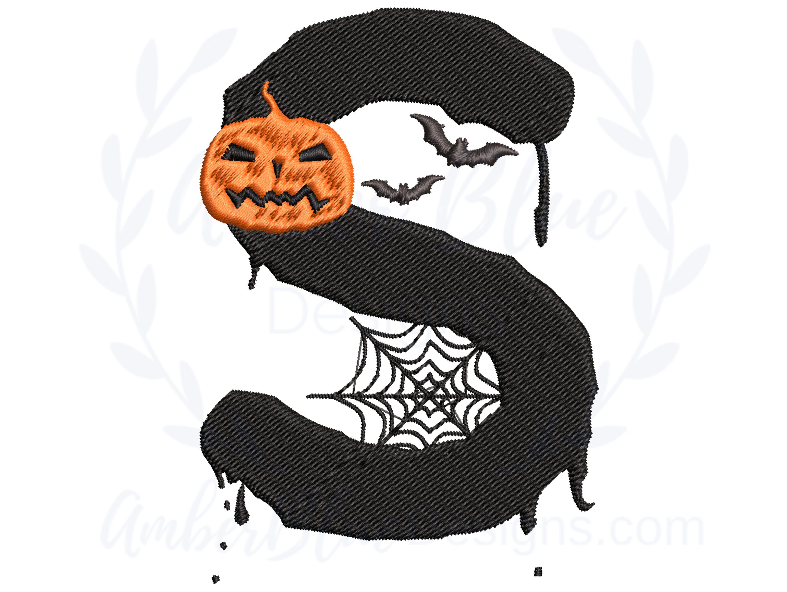 Halloween Letter S Embroidery File Spooky Fall October - Etsy UK